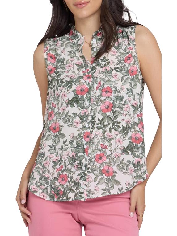 NYDJ NYDJ Sleeveless Ruffle Neck Top